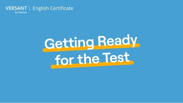 Versant by Pearson English Certificate